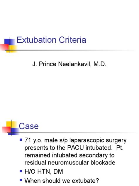 Extubation Criteria Pdf Respiratory System Breathing