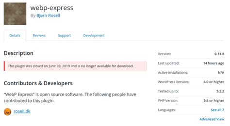 Webp Express Plugins Seems To Be Closed Any Idea Rwordpress