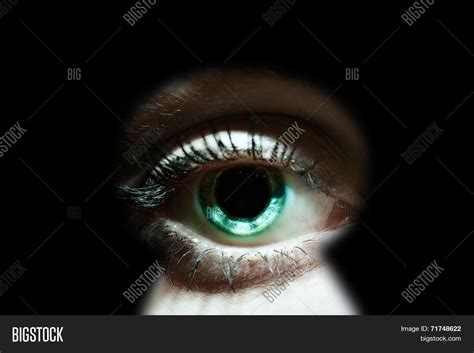 Eye Peeking Through Image And Photo Free Trial Bigstock