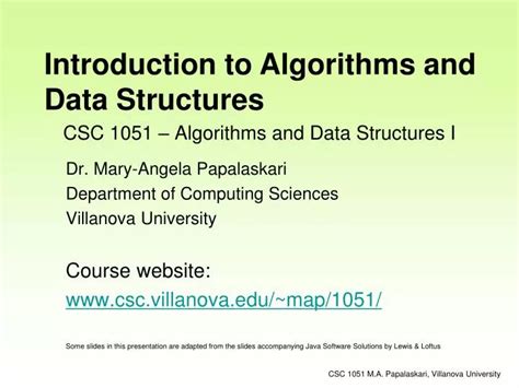 Ppt Csc 1051 Algorithms And Data Structures I Powerpoint