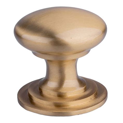 Victorian Cupboard Knob Satin Brass Handlesandhinges