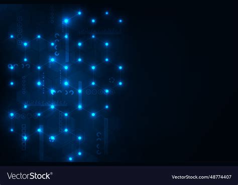 Hexagon Shape Abstract Futuristic Hi Tech Vector Image