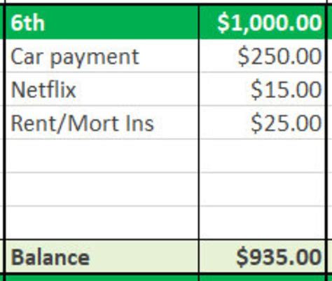 Simple Personal Budget Daily Excel Speadsheet Etsy