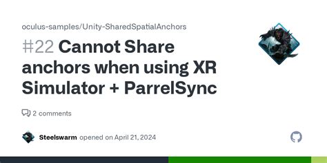 cannot share anchors when using xr simulator parrelsync · issue 22
