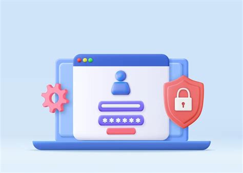 Premium Vector 3d Login And Password Concept