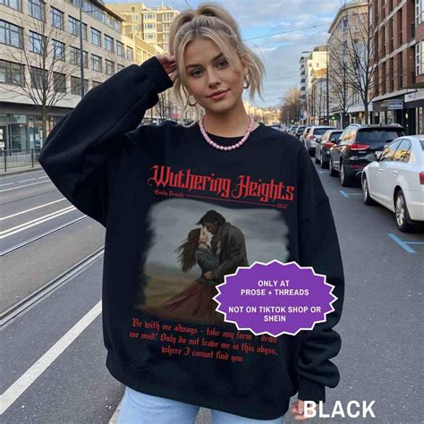 Wuthering Heights Shirt Emily Bronte Romantic Goth Sweatshirt Booktok