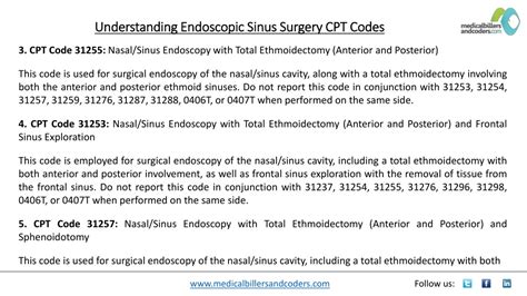 Ppt Understanding Endoscopic Sinus Surgery Cpt Codes Powerpoint