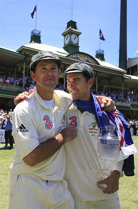 Ricky Ponting With Justin Langer After Australia Wrapped Up A 5 0 Ashes