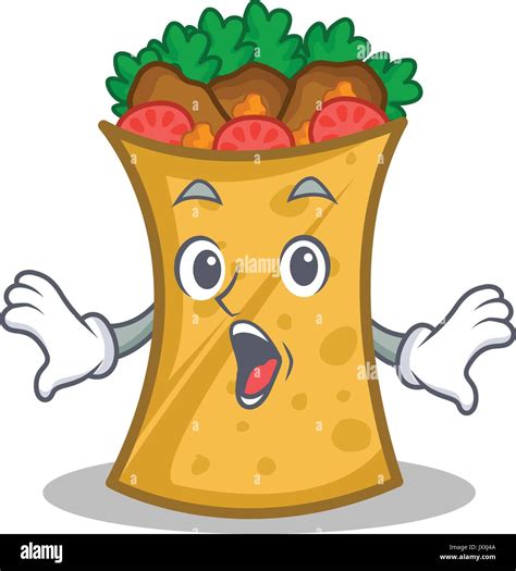 Surprised Kebab Wrap Character Cartoon Stock Vector Image And Art Alamy