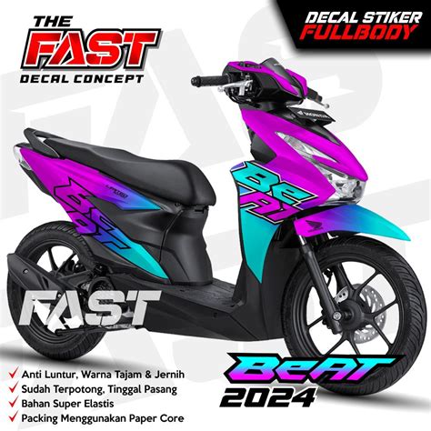 Jual Stiker Dekal BeAT 2024 Fullbody Bunglon Sporty TERBARU Decal Beat