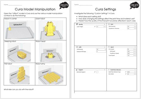 Introduction To Slicing And Cura Lesson CREATE Education Project
