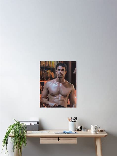 Theo James Shirtless Poster For Sale By Sarzerdesigns Redbubble