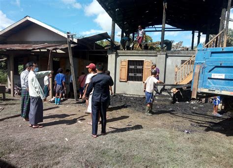 နောင်းမီကျေးရွာ၌ ဆိုလာပြားနှင့် ဘတ္ထရီအားသွင်းထားရာမှ အပူလွန်ကဲပြီး လူနေအိမ်အပေါ်ထပ် တစ်ထပ