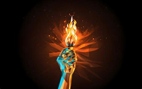Premium Photo Sport Games Olympic Torch Flame Fire