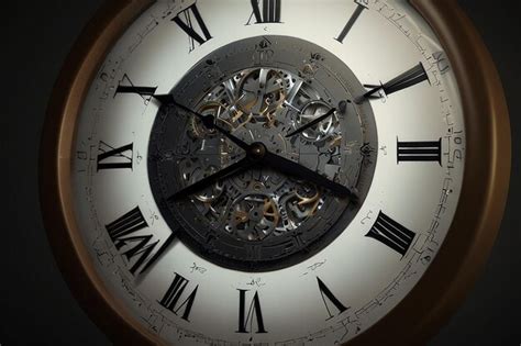 Premium Photo Time Reversal Clock Face With Backward Hands