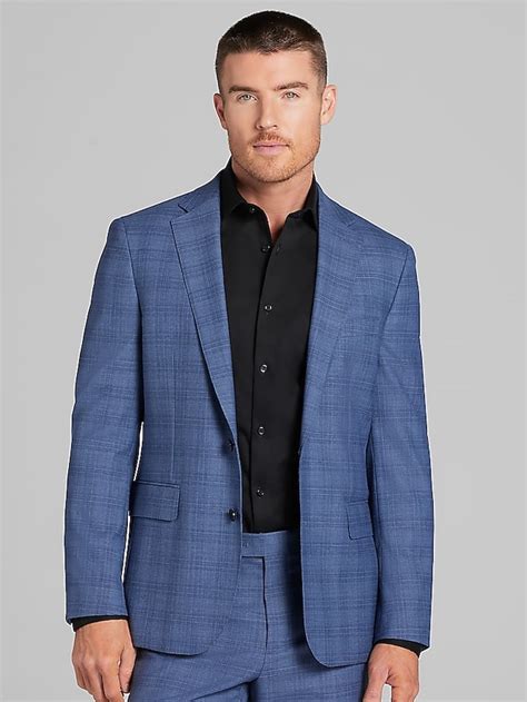 Joe Joseph Abboud Slim Fit Plaid Suit Jacket Suit Jackets Mens