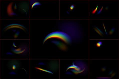 Premium Vector | Colorful Rainbow Lens Flare Overlay