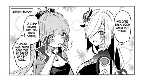 Comic Ayaka And Shenhe On And Off The Clock Kinoko7718 Genshin