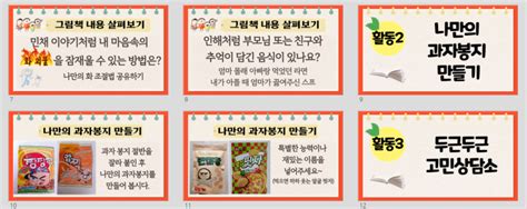 [그림책 수업]두근두근 편의점 과자봉지그리기 고민상담소 네이버 블로그