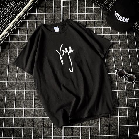 Yoga林宥嘉烫金签名周边短袖t恤男女情侣圆领粉丝应援t恤衣服虎窝淘