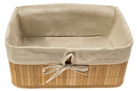 Naked Bamboo Home Storage Basket Features Rounded Corners Tones