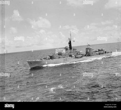 Port View Of C Class Destroyer Hms Cavendish D15 During Exercise Port View Of C Class Destroyer Hms Cavendish D15 During Exercise