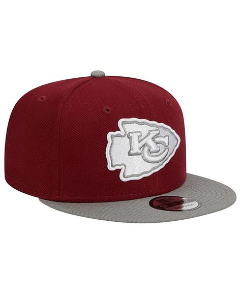 New Era Mens Cardinal Gray Kansas City Chiefs 2tone Color Pack 9fifty