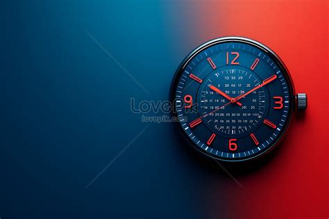 파란색 시계 일러스트 무료 다운로드 Lovepik