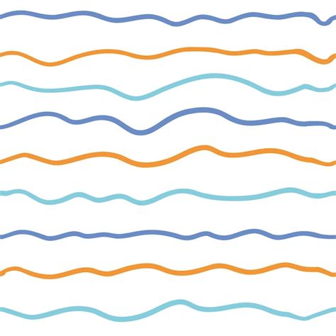 Premium Vector Vector Line Wave Seamless Pattern