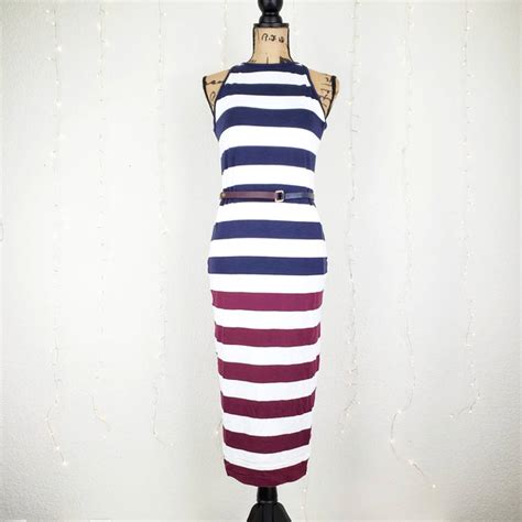 Ted Baker Dresses Ted Baker Rowing Stripe Bodycon Yumi Midi Dress M
