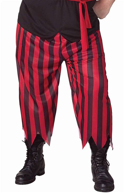 Black And Red Buccaneer Pirate Outfit Plus Size Mens Pirate Costume