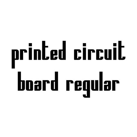 Printed Circuit Board Regular Free Fonts On Creazilla