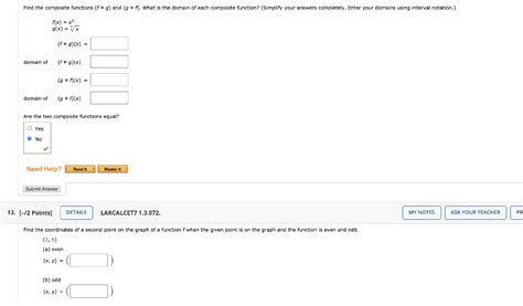 Solved Find The Composite Functions Fog And O What Is