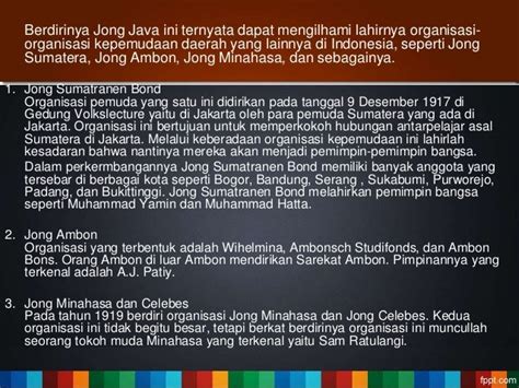 Tujuan Didirikan Organisasi Jong Java