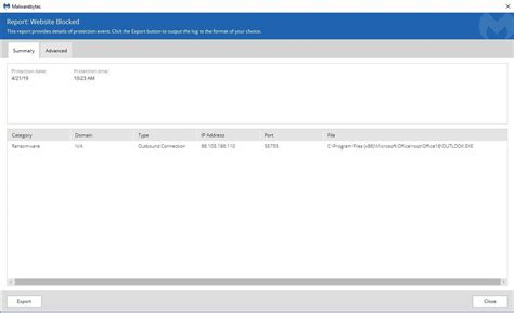 Website Blocked Message After Outlook Is Opened Malwarebytes For