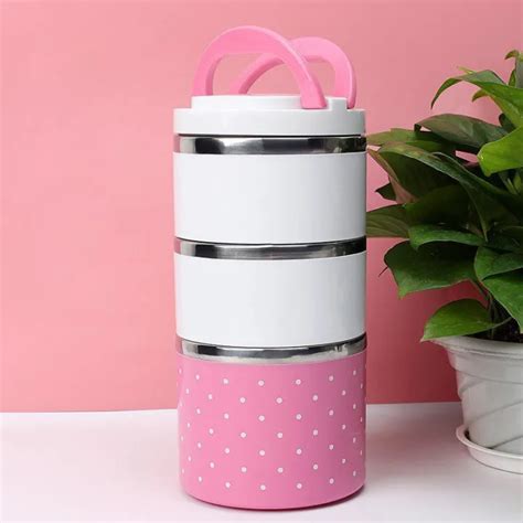 ป่ินโตแสตนเลส 3 ชั้น ใส่อาหาร พกพาสะดวก สะอาดปลอดภัย Th