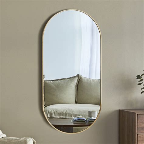 Maddison Lane 120cm Nova Oval Aluminium Wall Mirror Temple And Webster