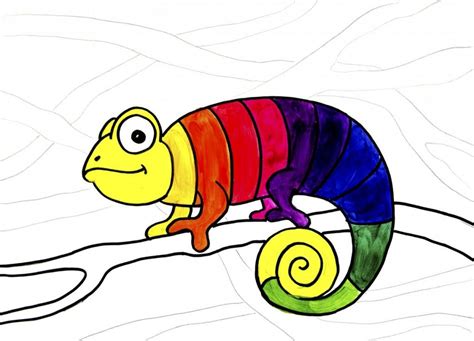 Как нарисовать хамелеона карандашом поэтапно для детей Фотоподборки 1