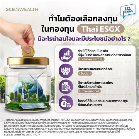 Taxbugnoms ทำไมต้องเลือกลงทุนในกองทุน Thai Esgx มีอะไรน่าสนใจและมีประโยชน์อย่างไร ในยุคที่