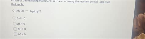 Solved Wwich Of The Following Statements Is True Concerning