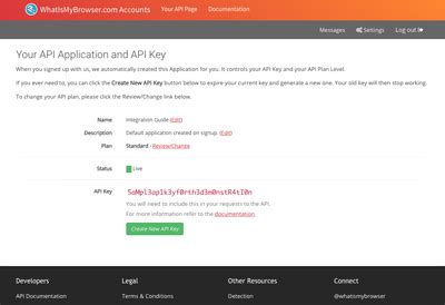API Version 2 Integration Guide WhatIsMyBrowser