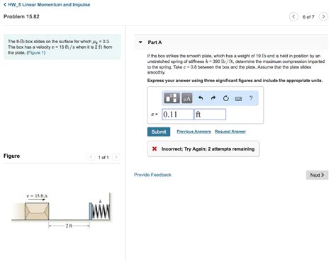 Solved Khw 5 Linear Momentum And Impulse Problem 15 82 6 Of