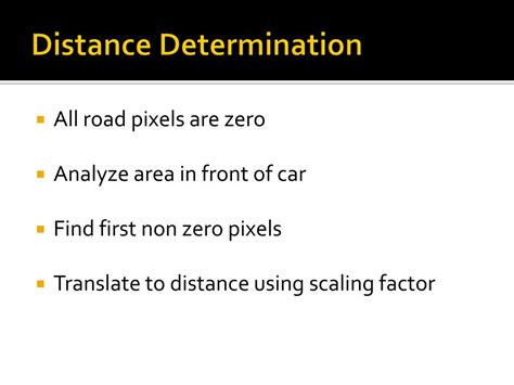 Ppt Distance Determination For An Automobile Environment Powerpoint