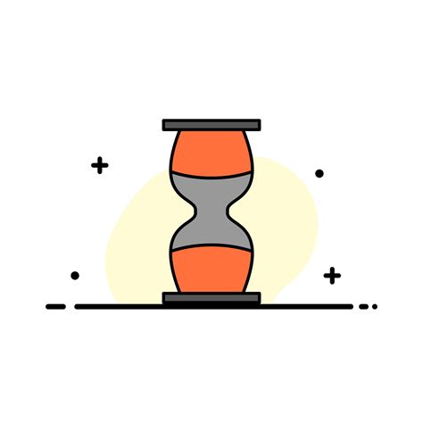Hourglass Business Clock Sand Clock Time Timer Business Flat Line Filled Icon Vector Banner