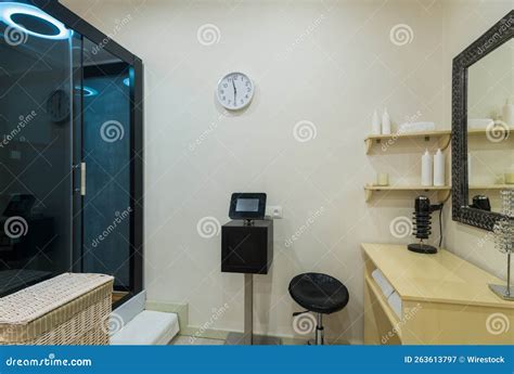 Interior Of A Modern Massage Room In A Spa Salon In Uzbekistan