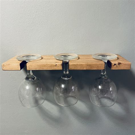 Wine Glass Gin Glass Floating Shelf Floating Wine Glass Rack Etsy