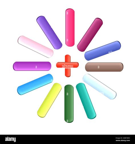 Set Of Colorful Web Buttons For Menu Various Color White Background D Stock Photo Alamy