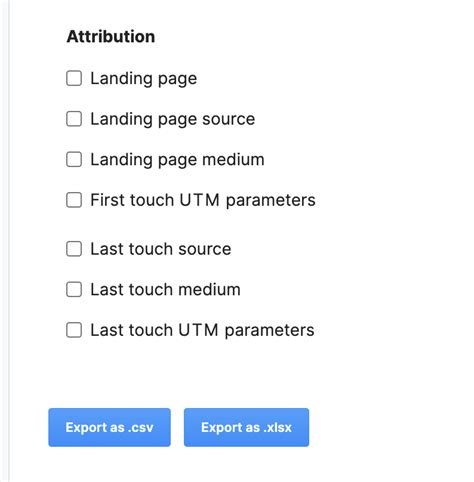 how to export first touch and last touch attribution fields from your