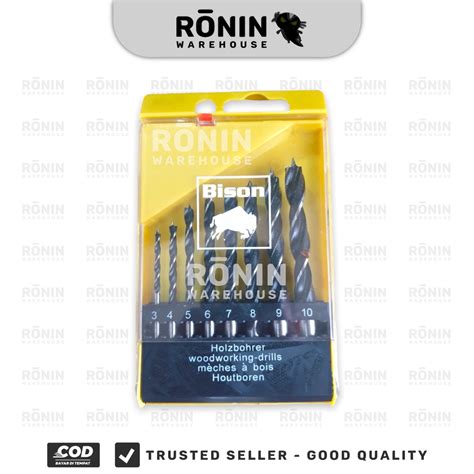 Jual Bison Mata Bor Kayu Wood Drill Bit Set 8 Pcs 3 4 5 6 7 8 9 10 Mm