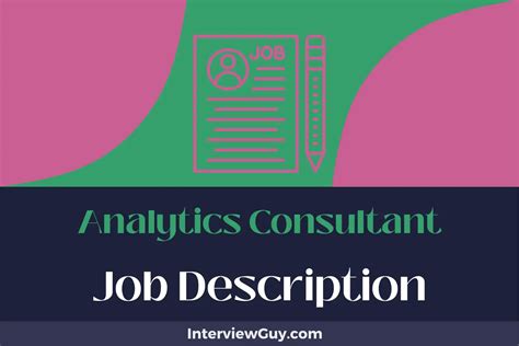 analytics consultant job description [updated for 2025]